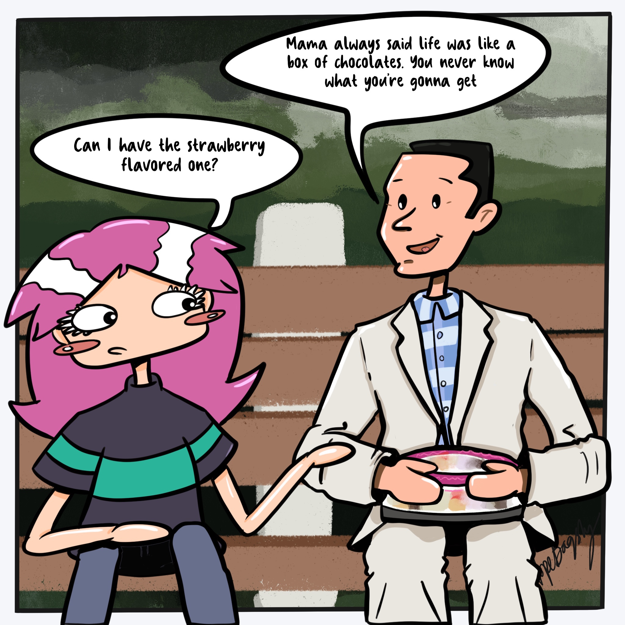 Comic 54: Iconic Movie Moments #2 Forrest Gump – Hope Baqshy Comics